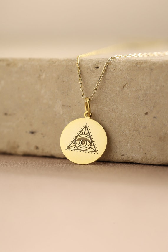 Illuminati Neclace Rose Gold Eye Of Horus Illuminati Pendant Necklace