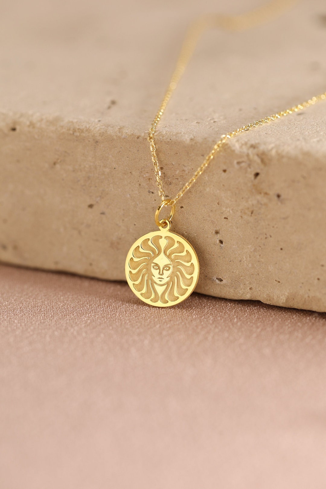 14k Solid Gold Medusa Necklace , Medusa Snake , Personalized Medusa ...