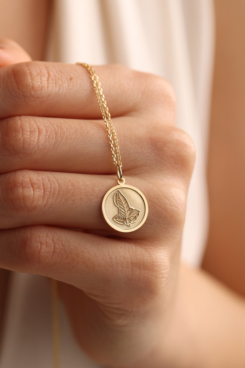 14k Solid Gold Elvish Pendant Elven Leaf Necklace Lorien - Etsy