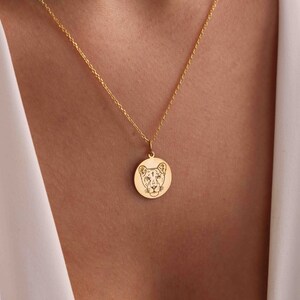 Lioness 925 Sterling Silver Necklace, 14K Gold Plated Lioness Pendant ...