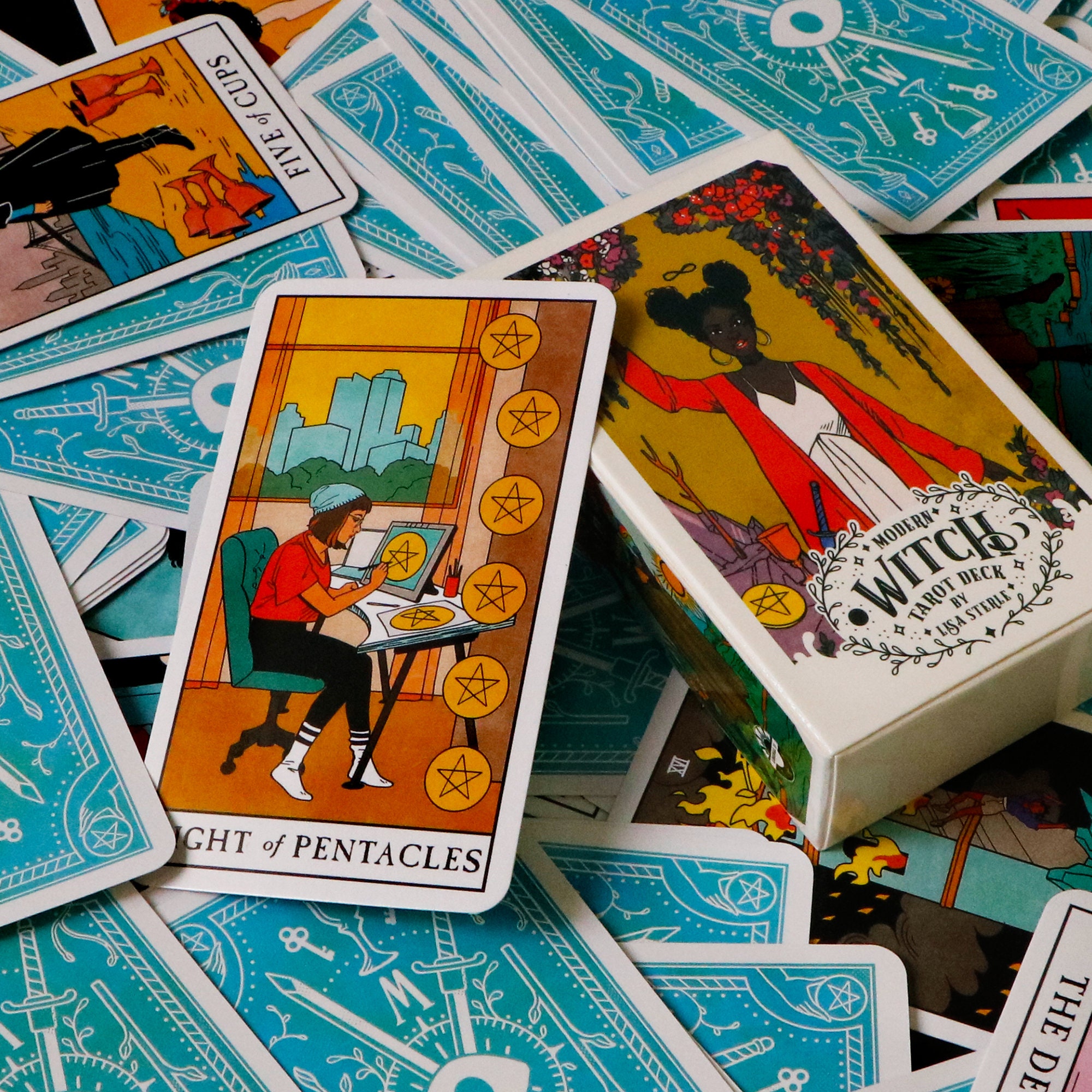 The Modern Witch Tarot Deck 78 Pcs Tarot Cards Witchcraft | Etsy