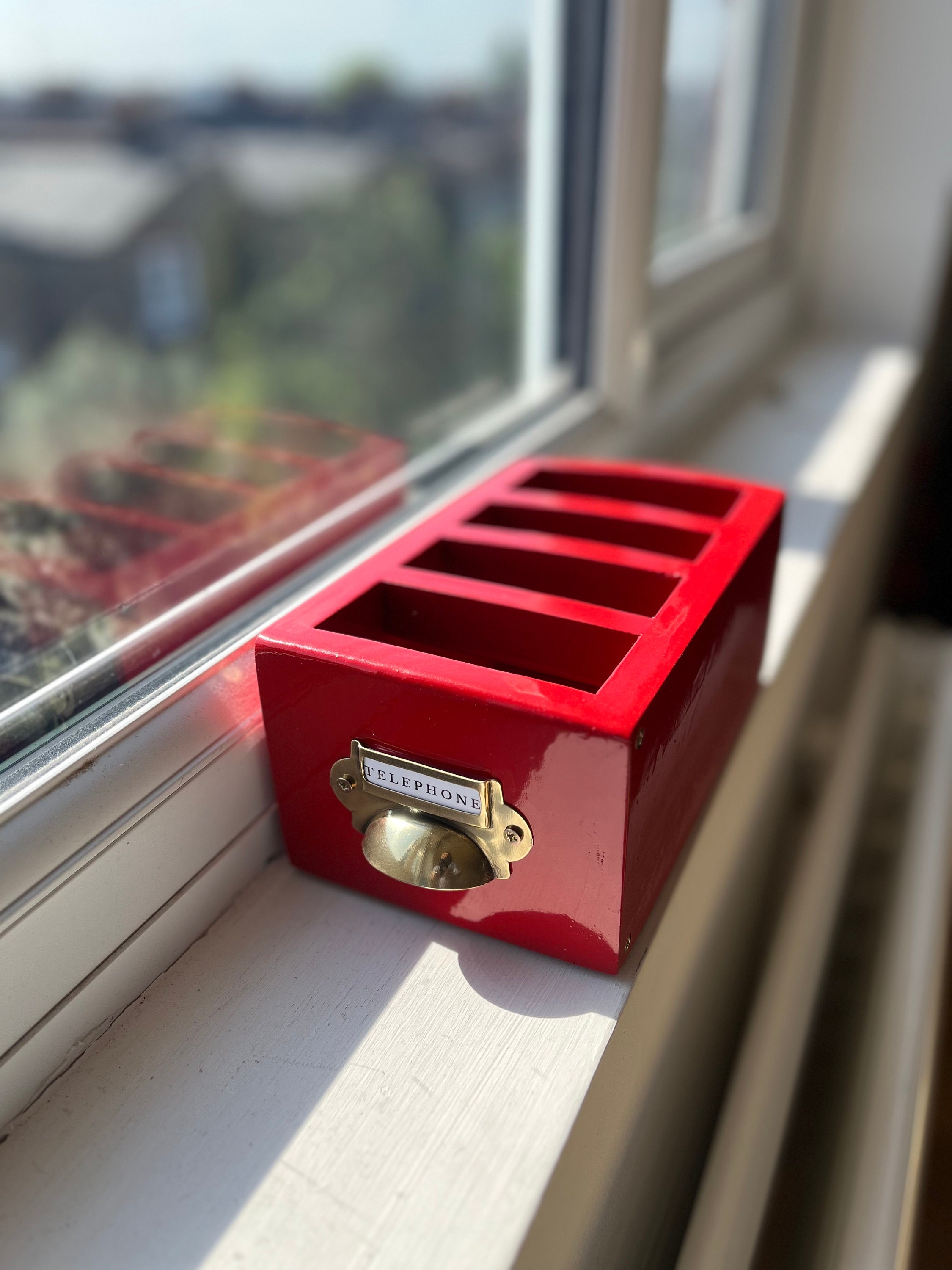 Red British Phone Box Inspired Dinner Table Phone Holder - Etsy