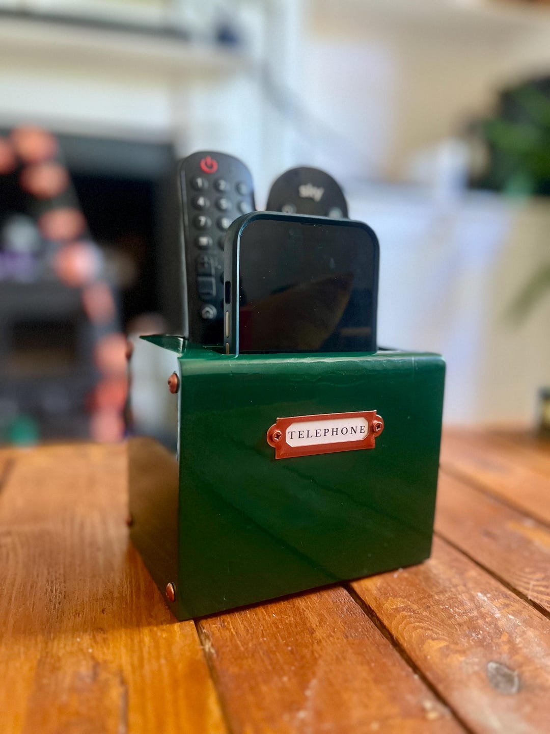 Green and Copper “jess” Combination Remotes and Phone Box - Etsy