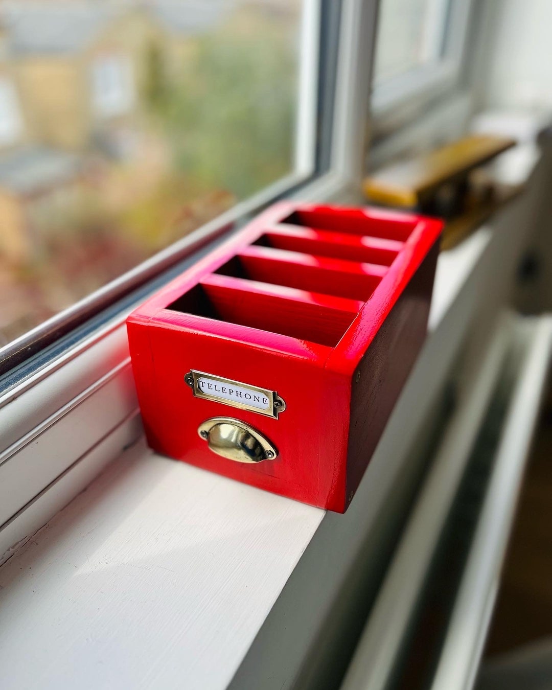 Red British Phone Box Inspired Dinner Table Phone Holder - Etsy