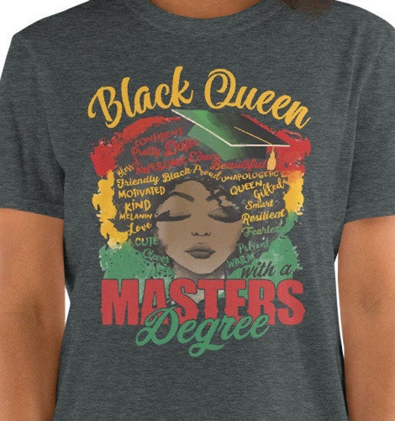 Black Queen With A Master's Degree T-shirt, Graduation Class of 2025 T ...