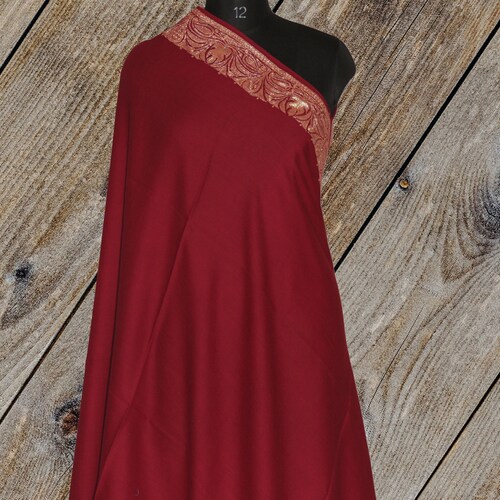 Kashmiri Tilla Embroidery Woolen Shawl Kashmiri Embroidered - Etsy