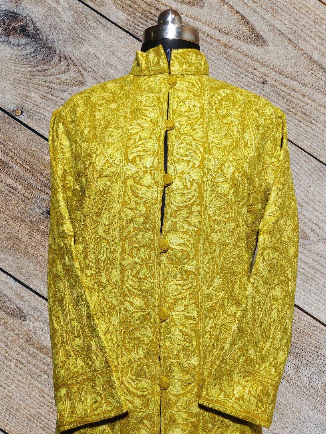 Heavy Embroidery Kashmiri Jama Coat Kashmiri Jamawar Coat | Etsy