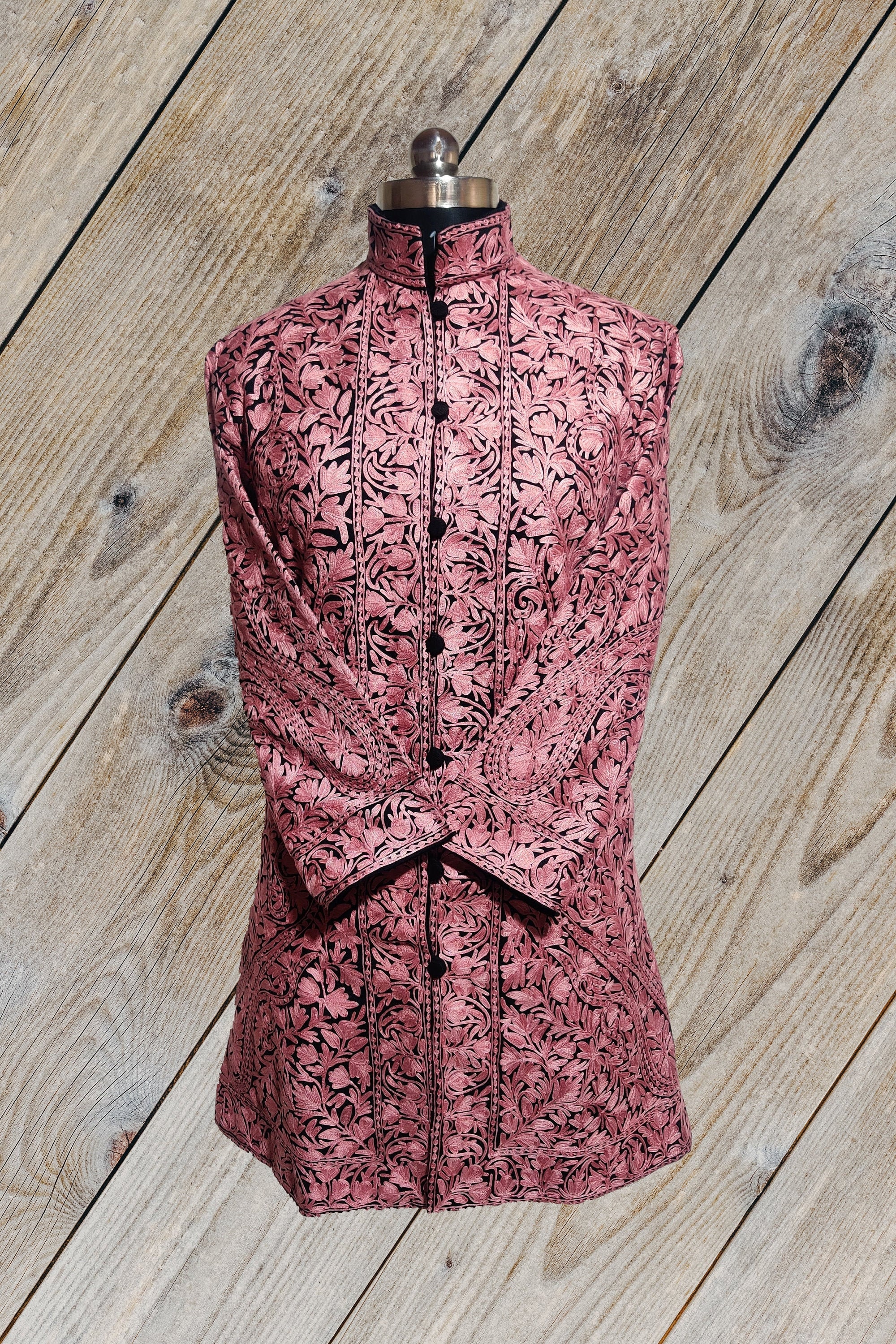 Kashmiri Jacket / Kashmiri Coat With Indian Floral Embroidery - Etsy