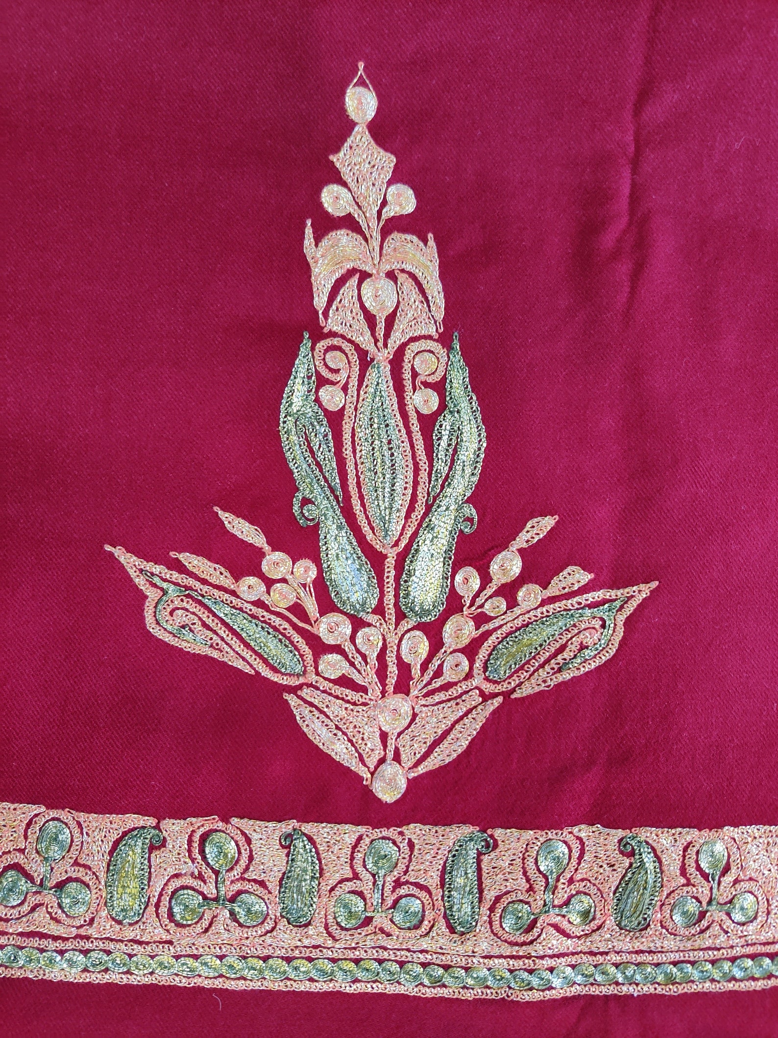 Kashmiri Woolen Suit, Tilla Embroidery Kashmiri Suit, Luxurious Salwar ...