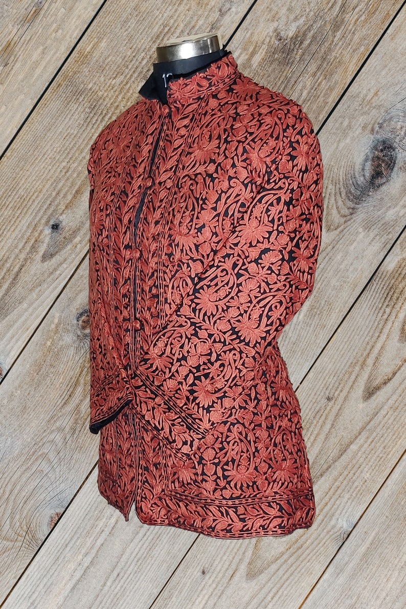 Heavy Embroidered Kashmiri Jacket Kashmiri Jamawar Coat - Etsy