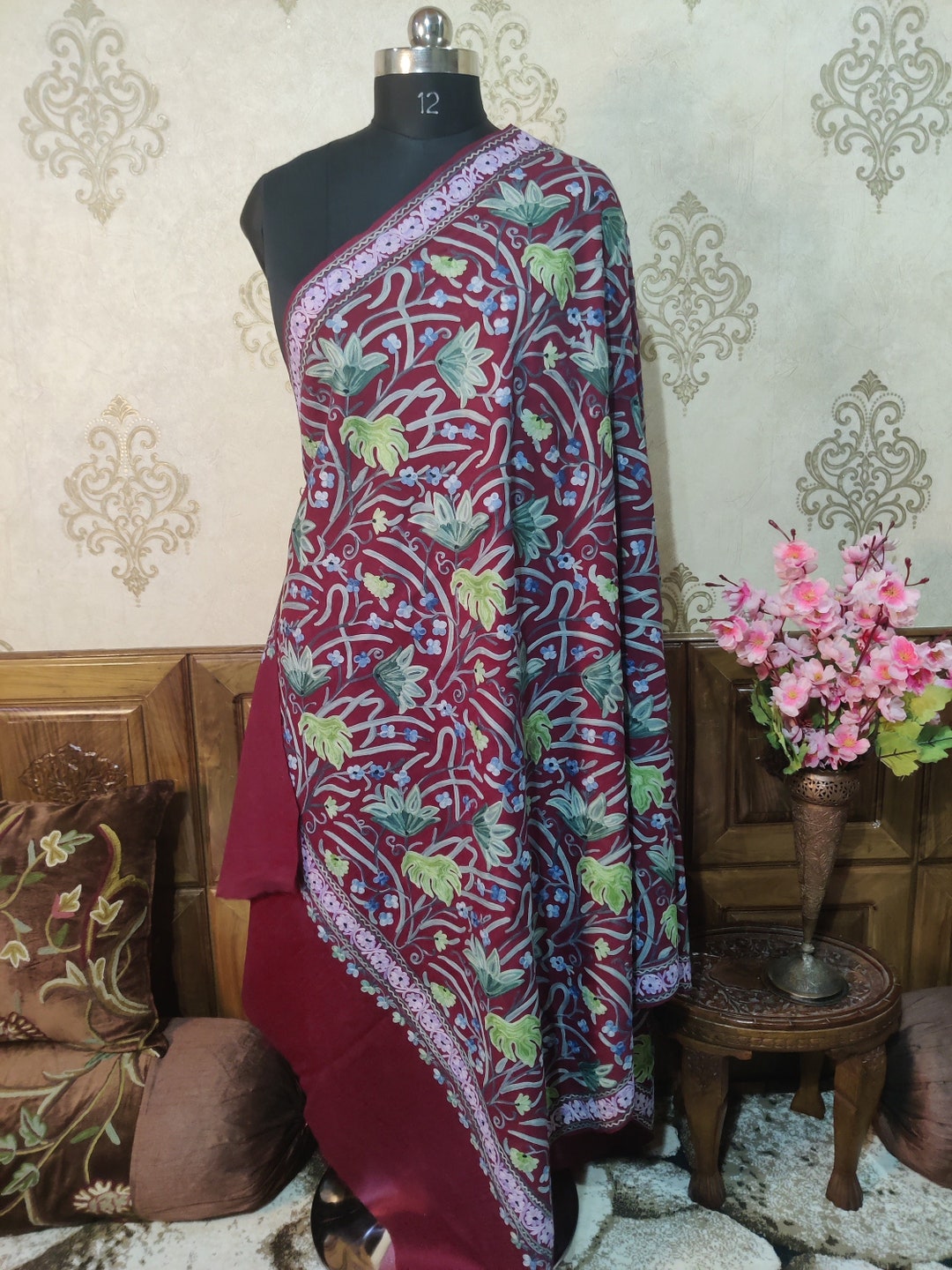 Indian Spring Shawl, Kashmiri Shawl, Kashmiri Wrap, Traditional ...