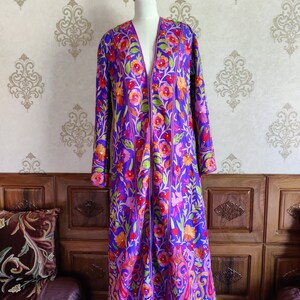 The Royal Reverie: Kashmiri Aari-embroidered Long Robe - Etsy