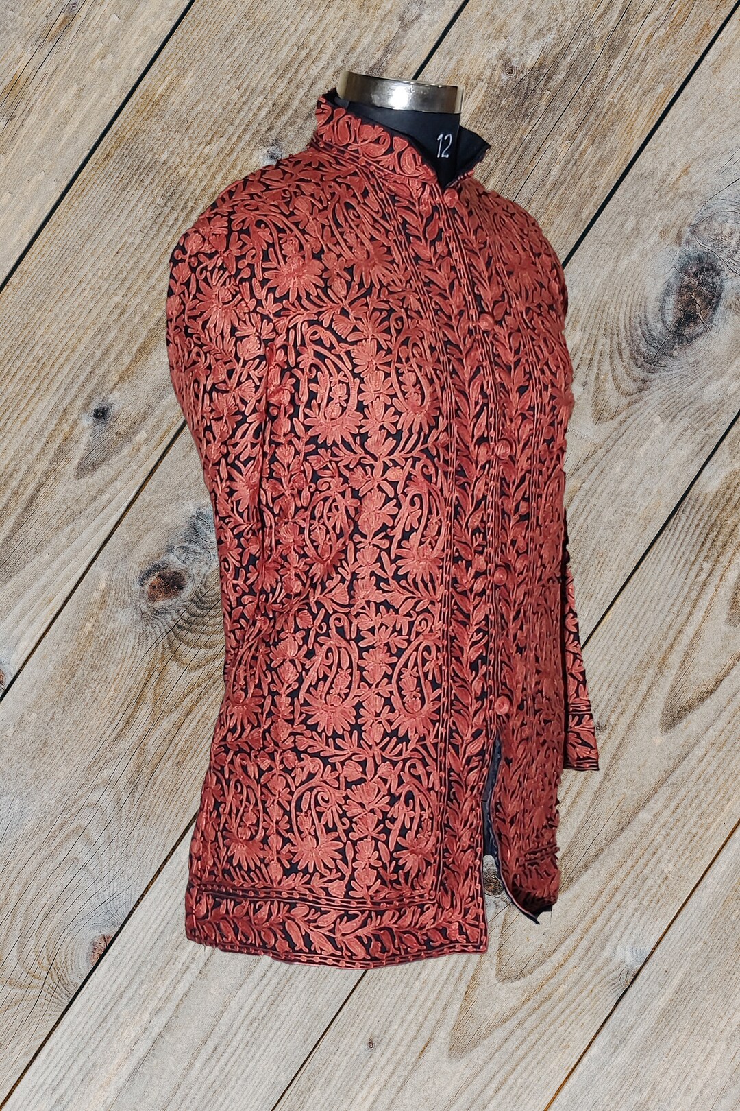 Heavy Embroidered Kashmiri Jacket, Kashmiri Jamawar Coat, Floral Coat ...