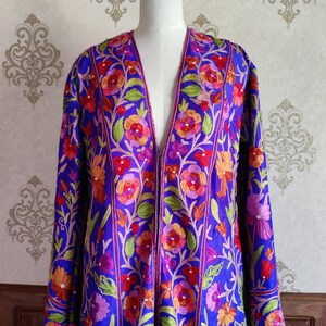The Royal Reverie: Kashmiri Aari-embroidered Long Robe - Etsy
