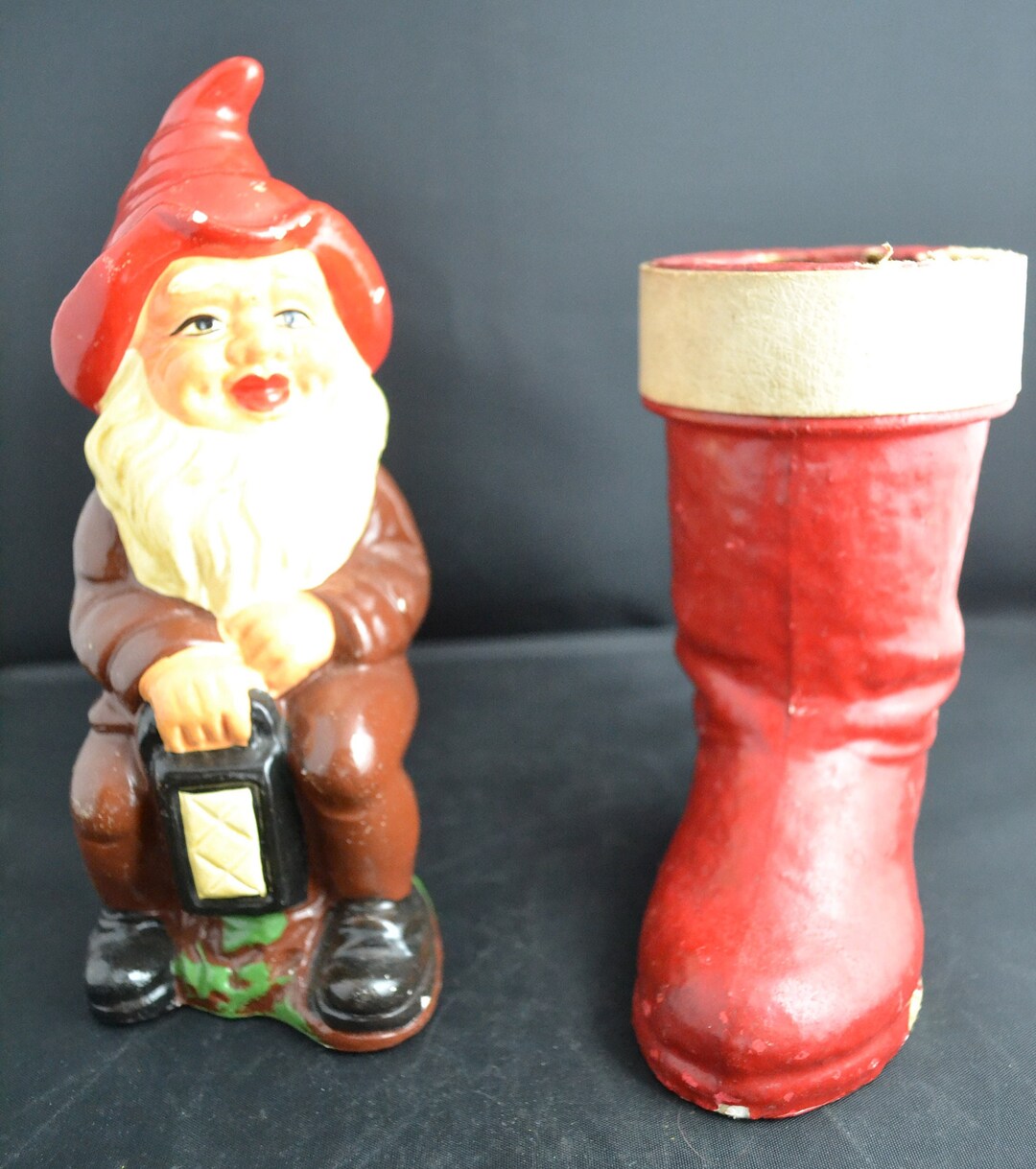 Kitschy Kitsch Christmas Tabletop Decorations Antique German Papier ...
