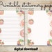 PRINTABLE Stationery Paper, Stationary Set, Writing Paper, Food Theme ...