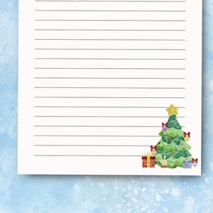 Christmas Printable Writing Paper, Penpal, Stationery Paper, Digital ...