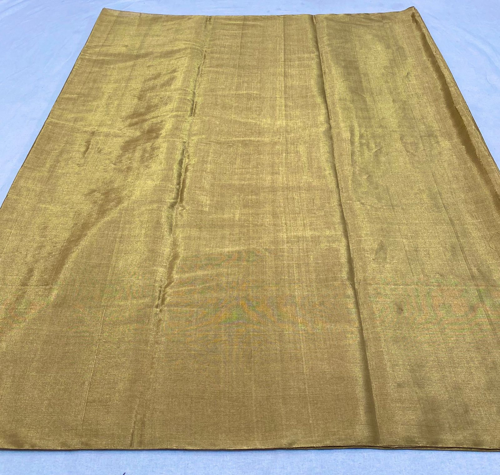 Beautiful Golden Chanderi Saree for Women Chanderi Silk - Etsy