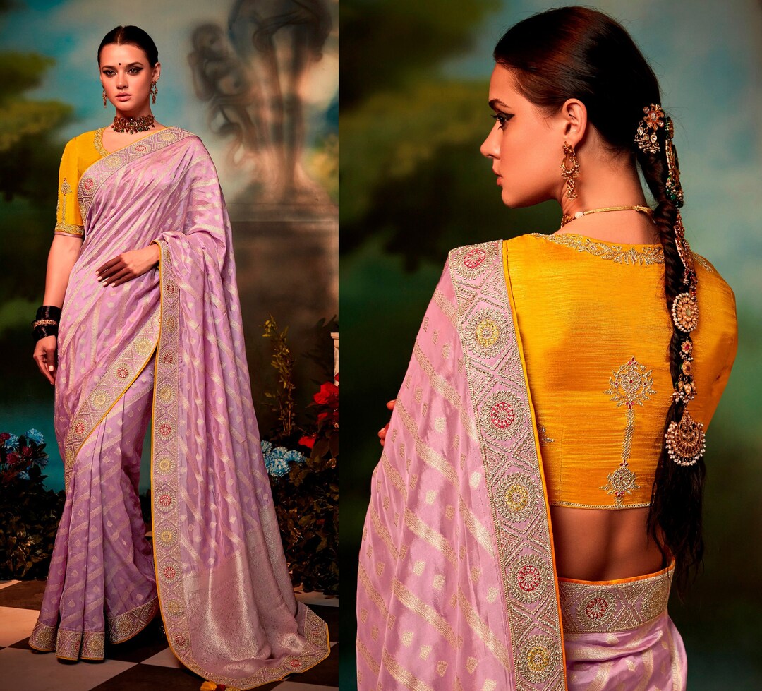 Pink Organza Silk Saree Bold and Beautiful Saree Sabyasachi Exclusive ...