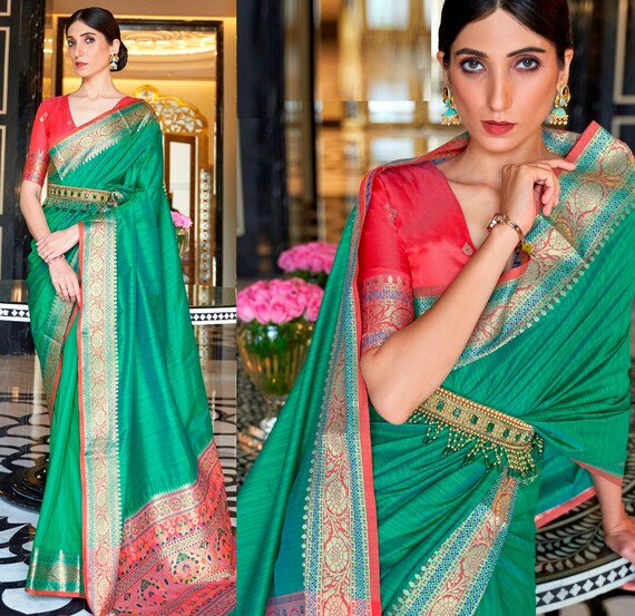 New Diwali Special Silk Saree Gift for Her Christmas Gift - Etsy