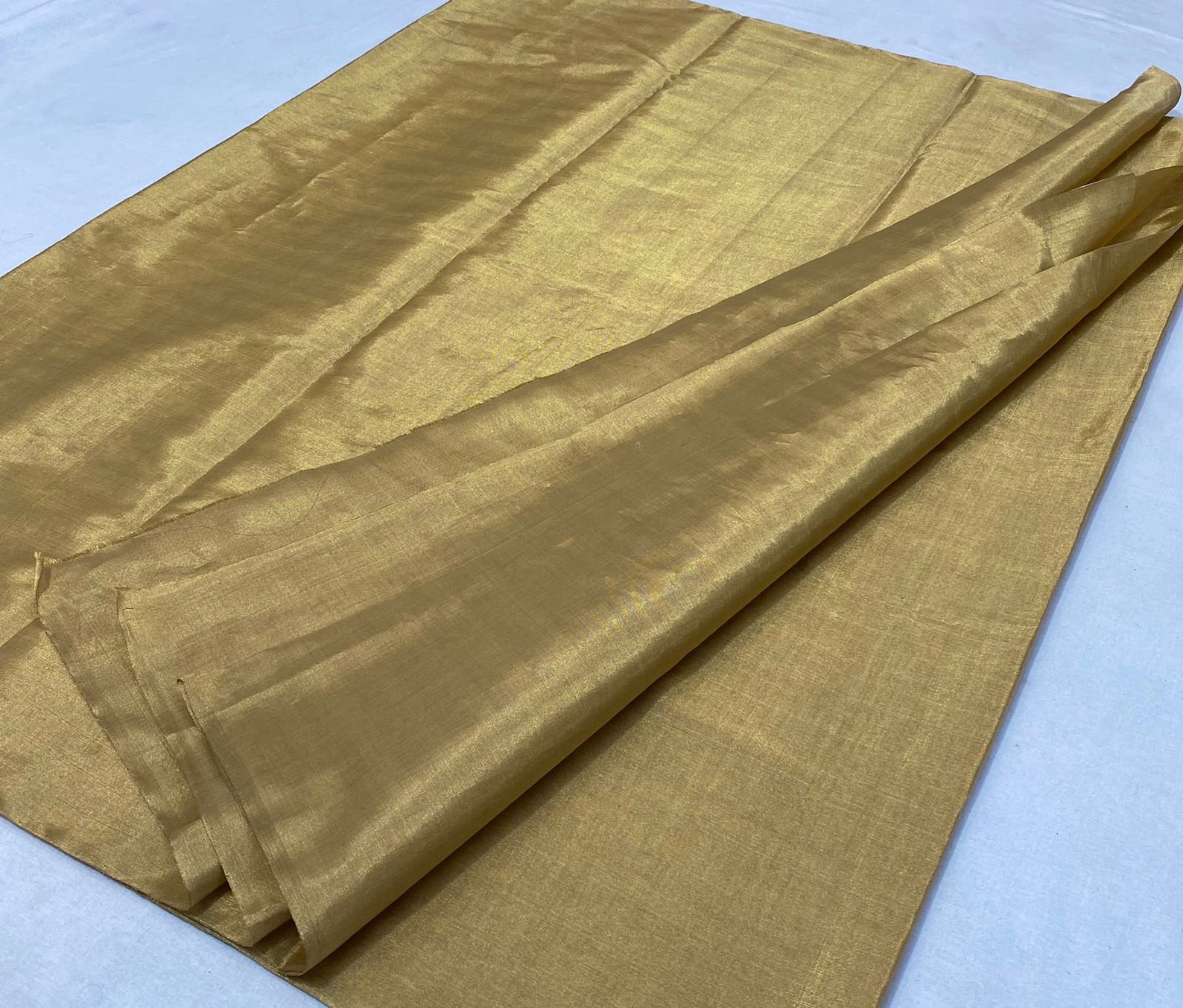Beautiful Golden Chanderi Saree for Women Chanderi Silk - Etsy