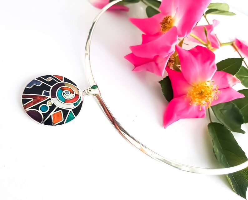 Peruvian Jewelry Choker and Pendant 100% Silver Silver 950 - Etsy