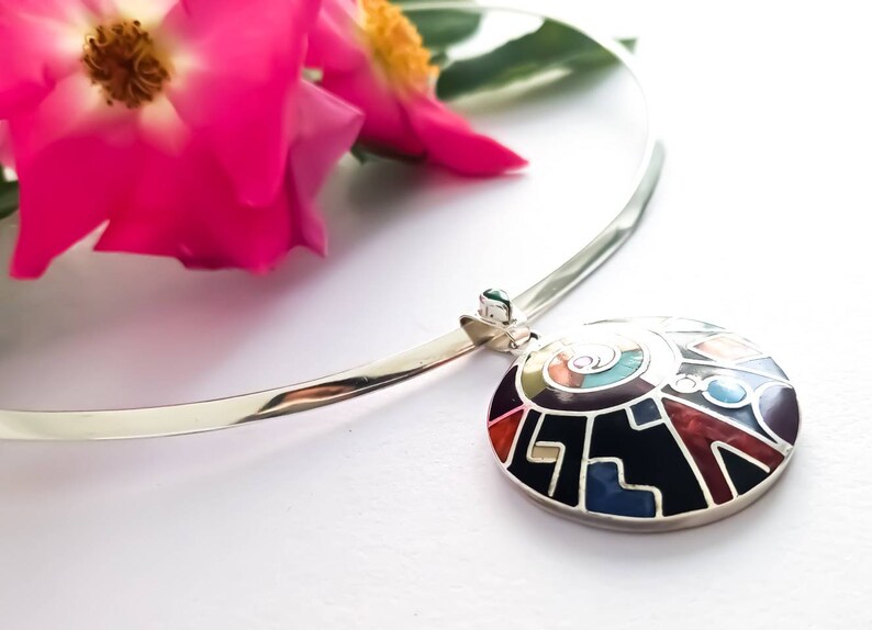 Peruvian Jewelry Choker and Pendant 100% Silver Silver 950 - Etsy