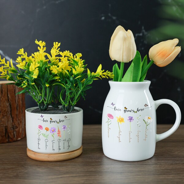 Birth Month Planter - Etsy