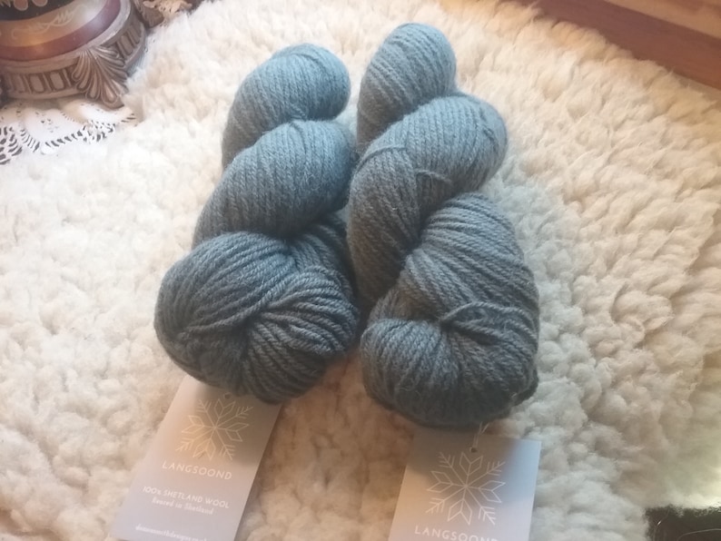 2 Skeins 100 % Shetland Wool Langsoond Double Knitting Donna Smith Designs - Etsy