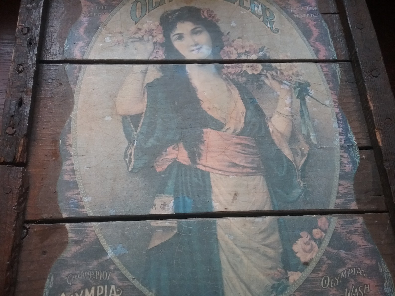 Vintage Olympia Beer Raisin Rack Advertisement / Raisin Drying Board ...