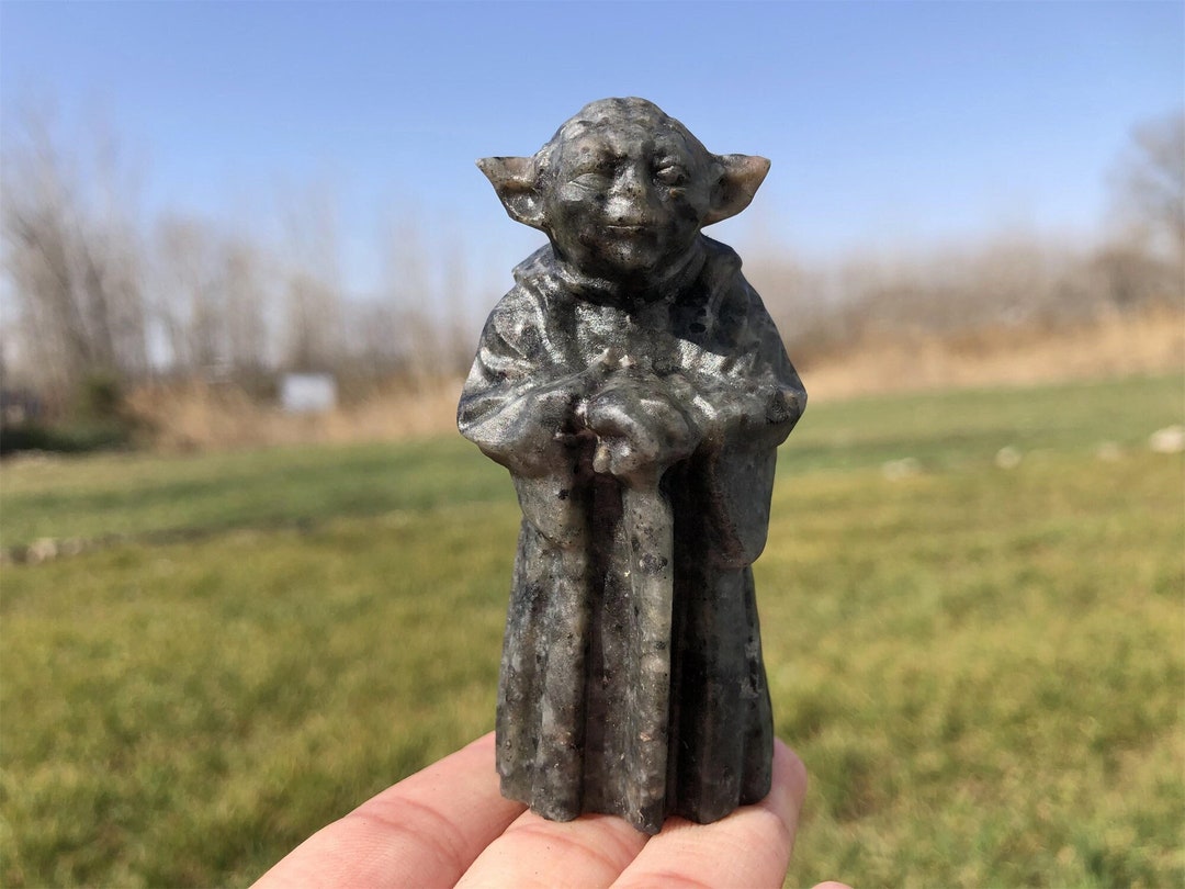 3'' Natural Yooperlite Yoda，quartz Crystal，crystal Yoda Figurine ...