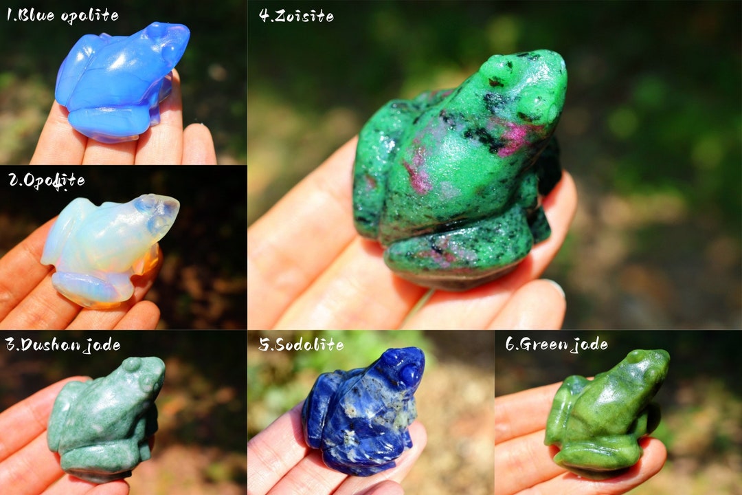 2'' Natural Quartz Crystal Frog，crystal Frog Carved，frog Statue，frog ...