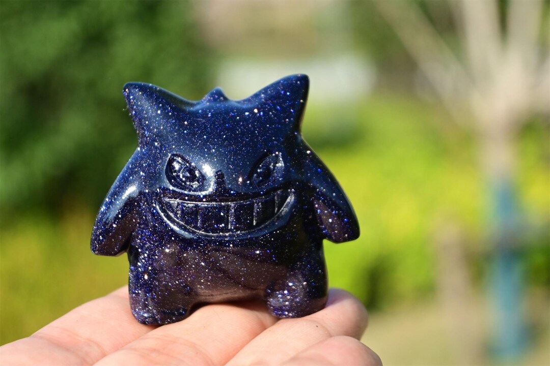 1.9'' Natural Blue Gold Sand Gengar，crystal Gengar，quartz Crystal ...