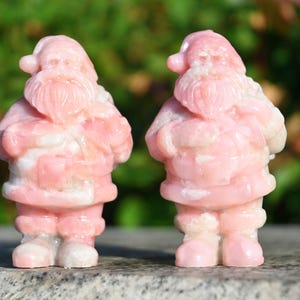 3'' Natural Pink Opal Father Christmas，quartz Crystal Carved，lion ...