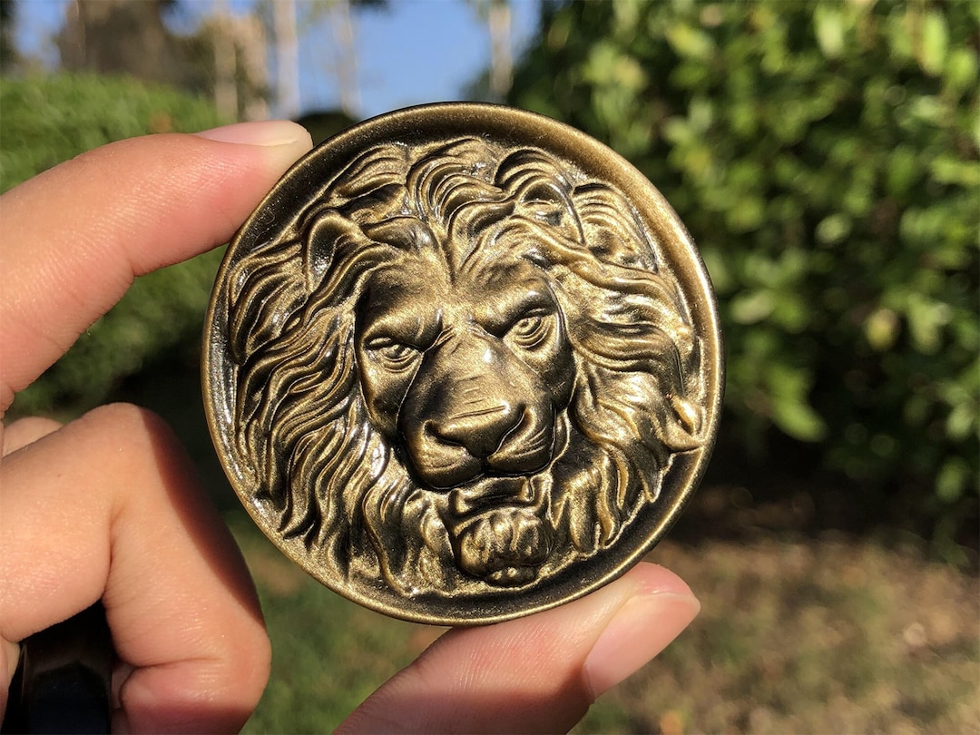 2'' Hand Carved Natural Gold Obsidian Lion Head，quartz Crystal，crystal ...