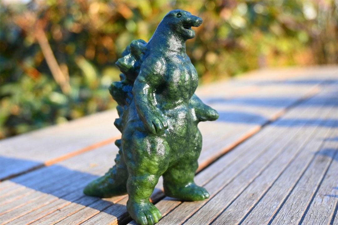 4.7'' Natural Green Jade Godzilla，quartz Crystal Dinosaur，godzilla ...