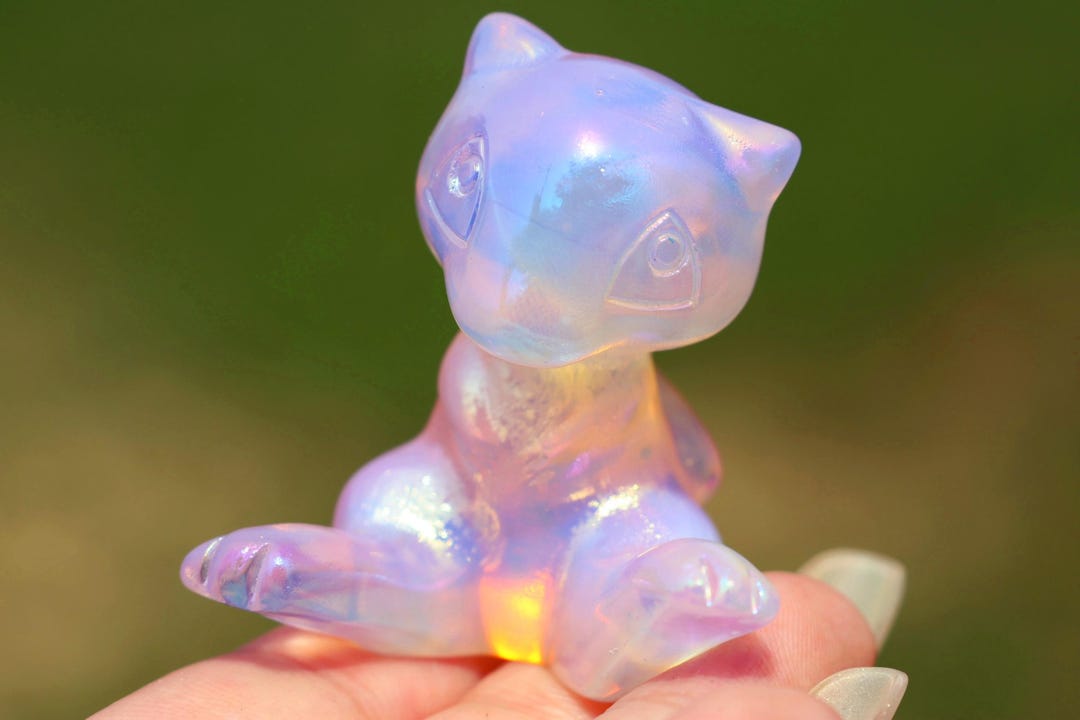 2'' Natural Electroplate Quartz Crystal Mew，pink Opalite Dragon，mew ...