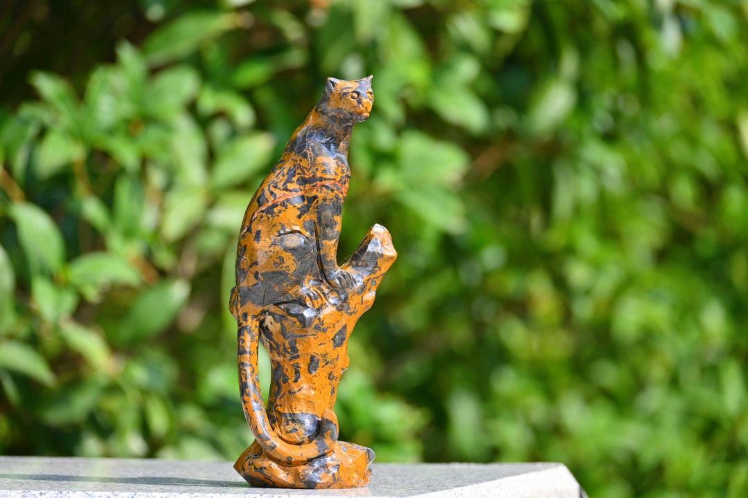 8.2'' Natural Jade Leopard，crystal Leopard Carving，leopard Figurine ...
