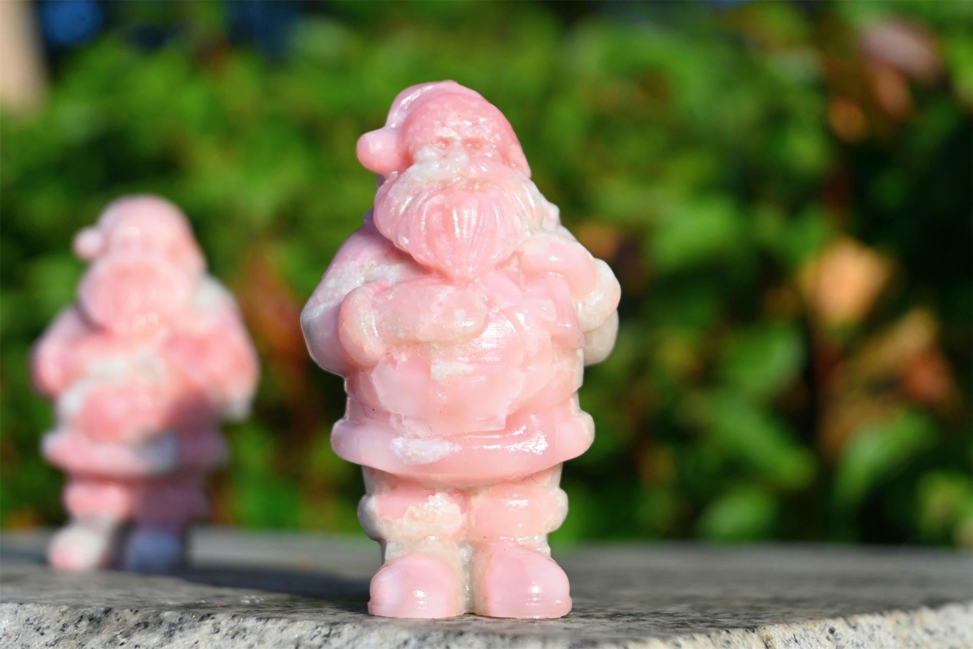 3'' Natural Pink Opal Father Christmas，quartz Crystal Carved，lion ...
