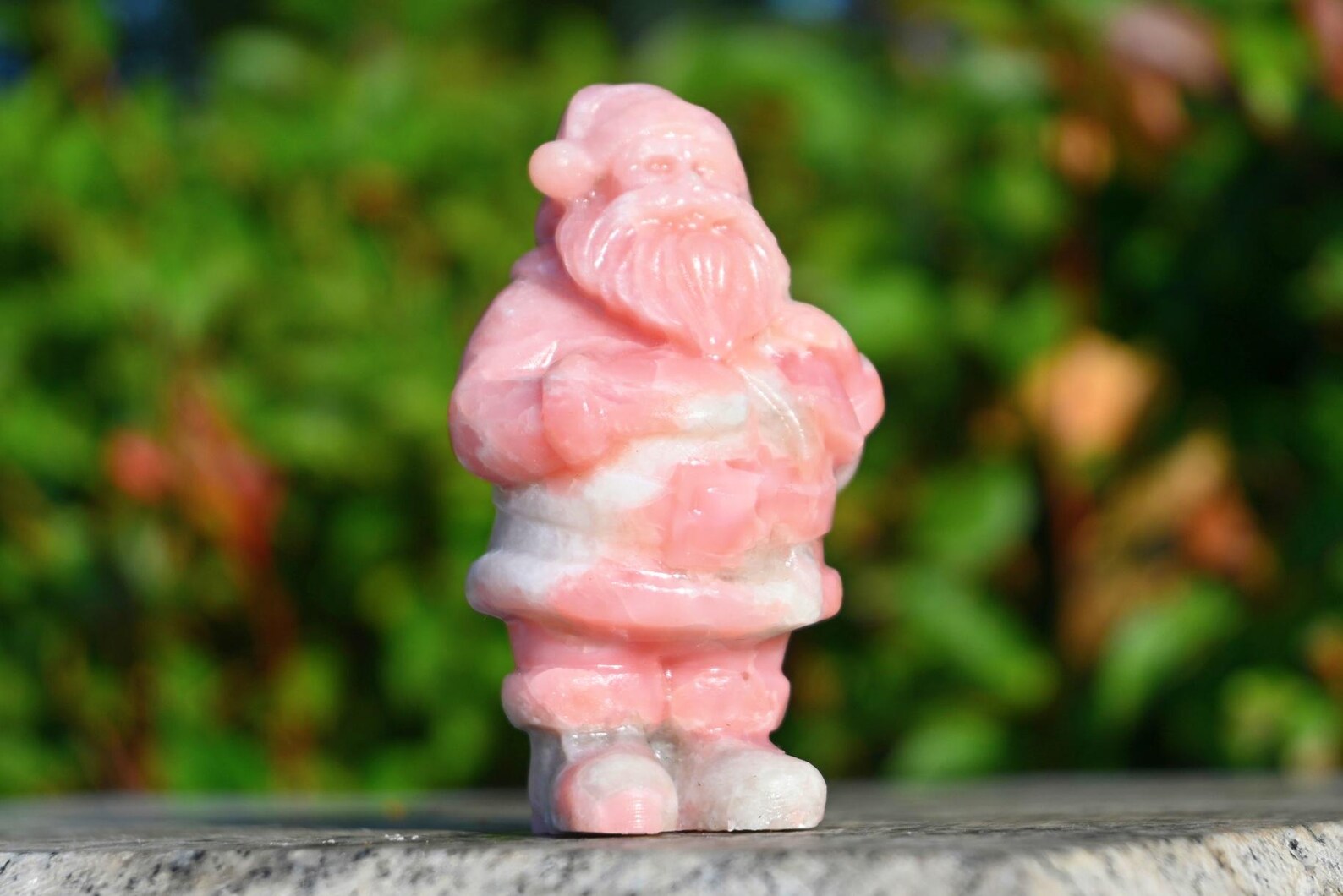 3'' Natural Pink Opal Father Christmas，quartz Crystal Carved，lion ...