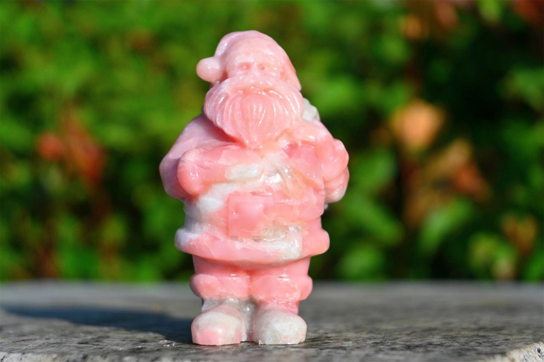 3'' Natural Pink Opal Father Christmas，quartz Crystal Carved，lion ...