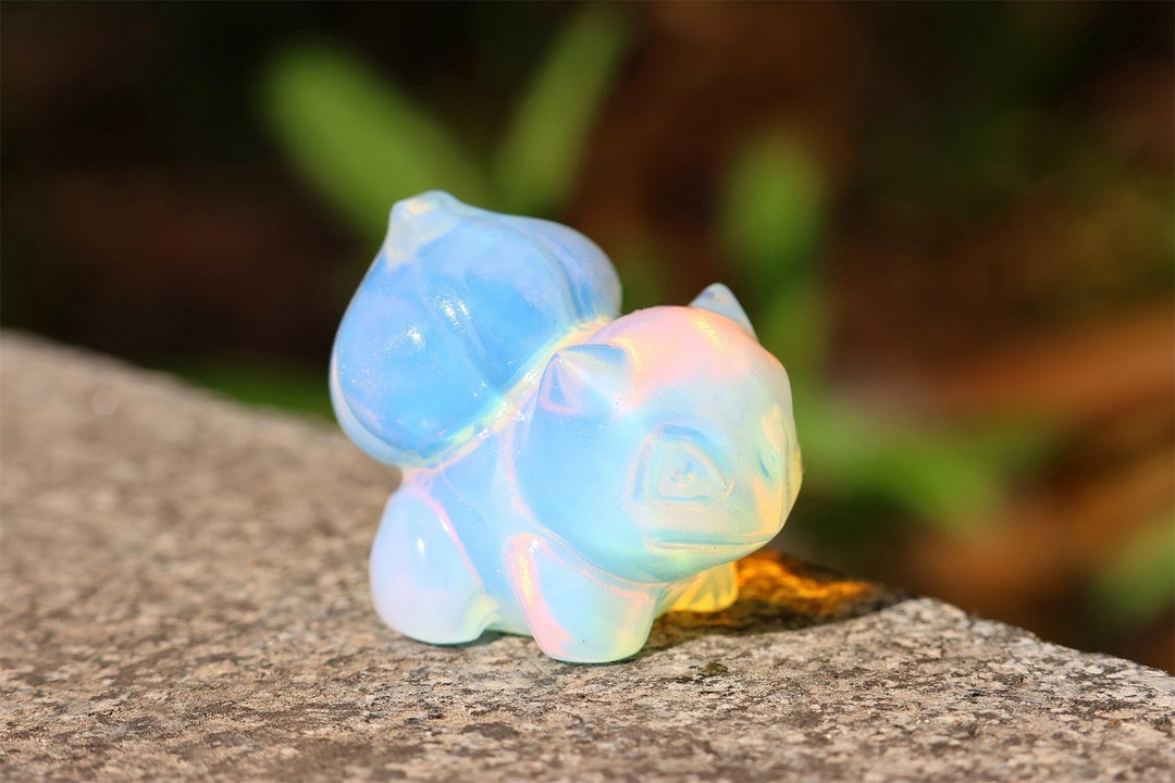 1.2'' Hand Carved Opalite Bulbasaur Carved，crystal Frog Decor，crystal ...