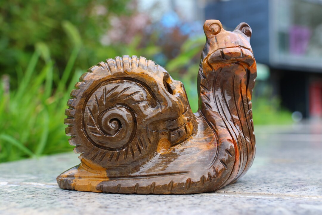 4.2'' Natural Hand Carved Jade Snail Skull，crystal Snail Skull，crystal ...