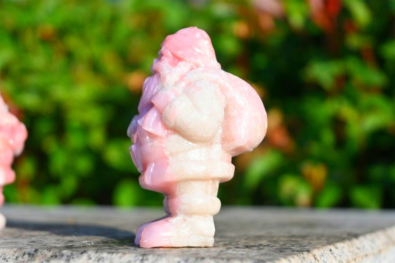 3'' Natural Pink Opal Father Christmas，quartz Crystal Carved，lion ...