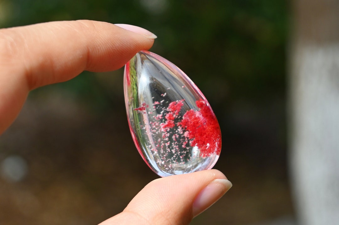 Red Garden Quartz Phantom Pendant，beautiful Ghost Pendant，crystal ...
