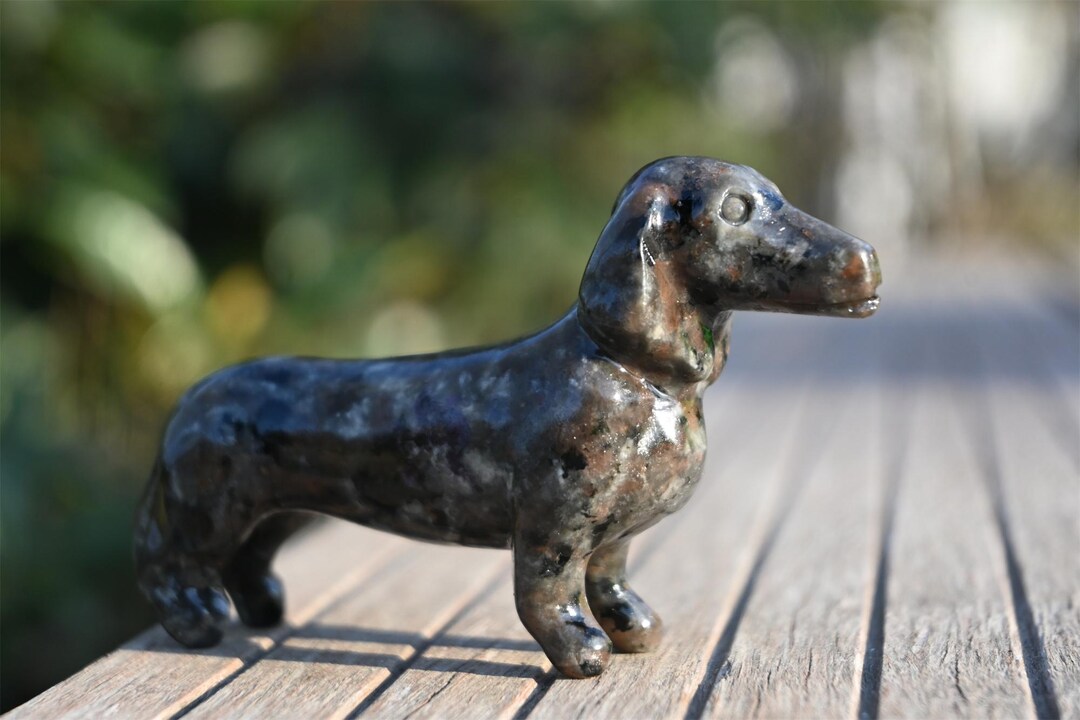 3.1'' Natural Yooperlite Dachshund，quartz Crystal，crystal Dog Carved ...