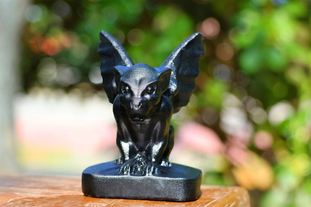 3.2'' Natural Obsidian Gargoyle Carved，crystal Gargoyle Decor，gargoyle ...