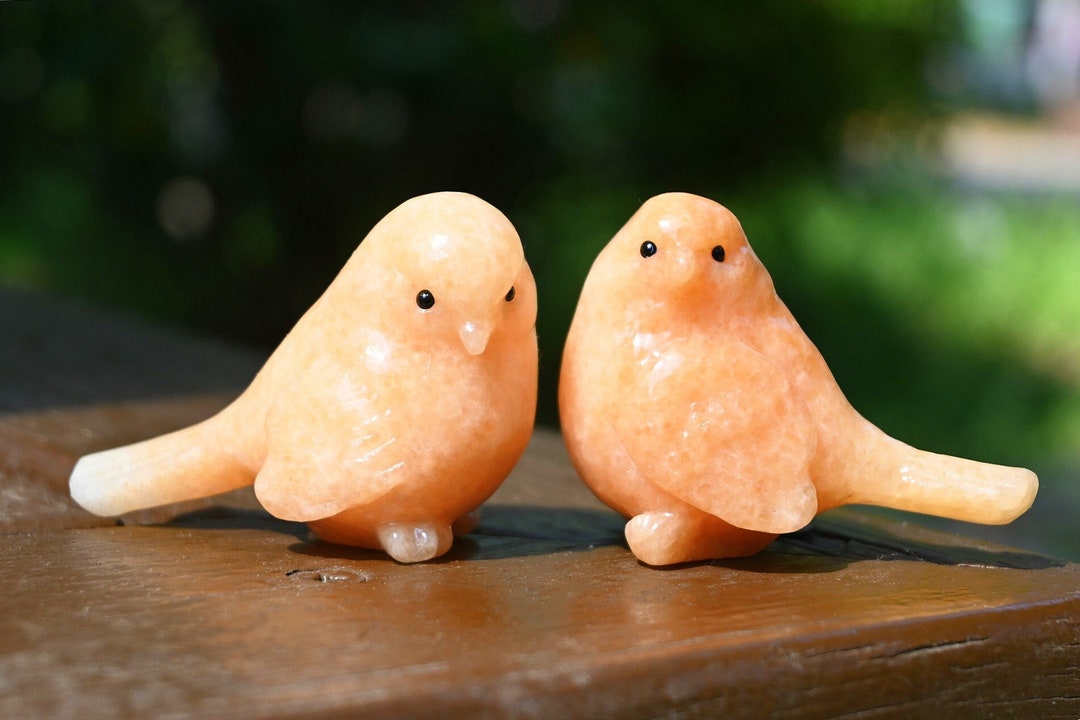 2.4'' Natural Sun Stone Bird Carved，crystal Bird Decor，jade Birds，bird ...