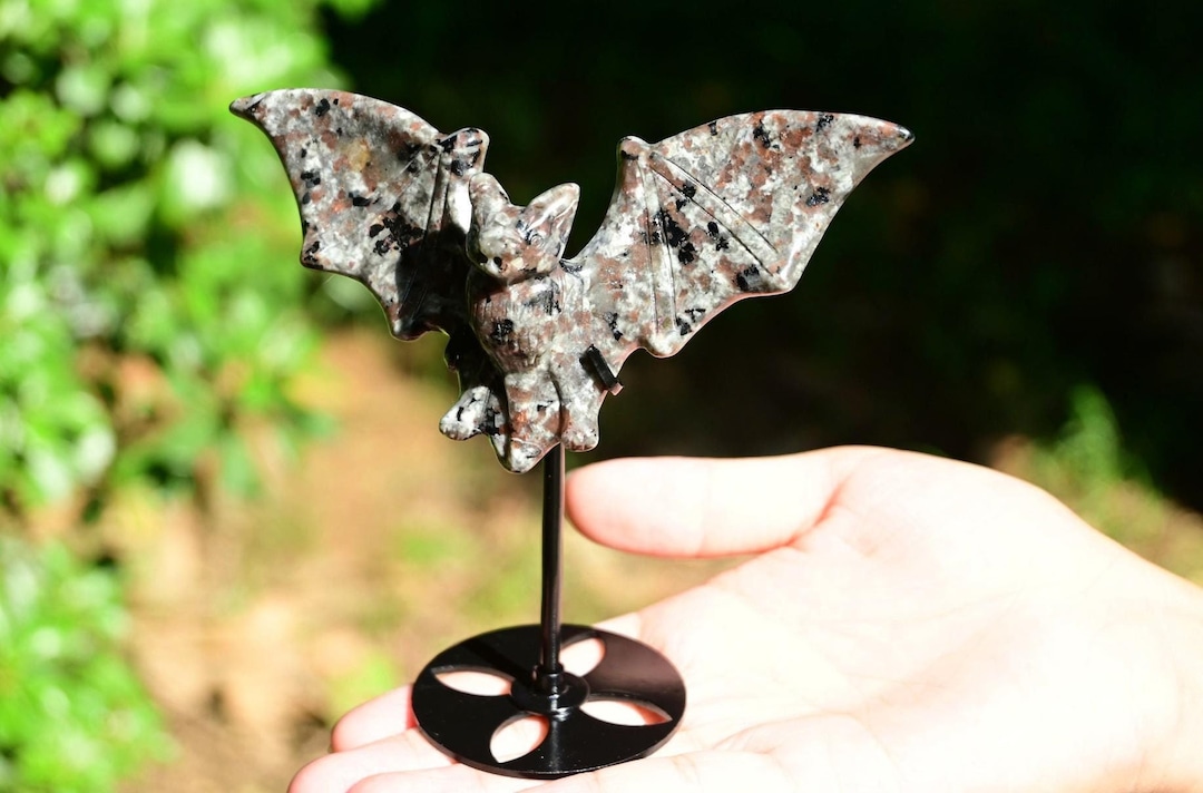 4.5'' Natural Yooperlite Bat Sculpture Ornament，crystal Bat，bat Carved ...