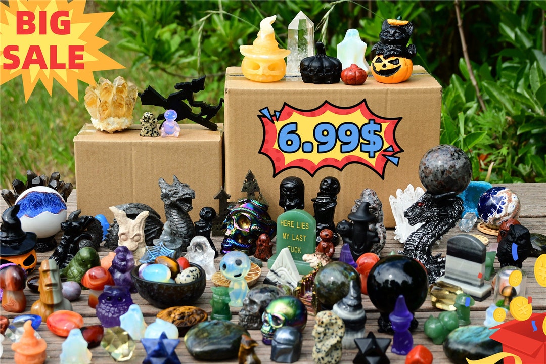 Halloween Lucky Box！quartz Crystal Surprise Box，crystal Carved，rocks ...